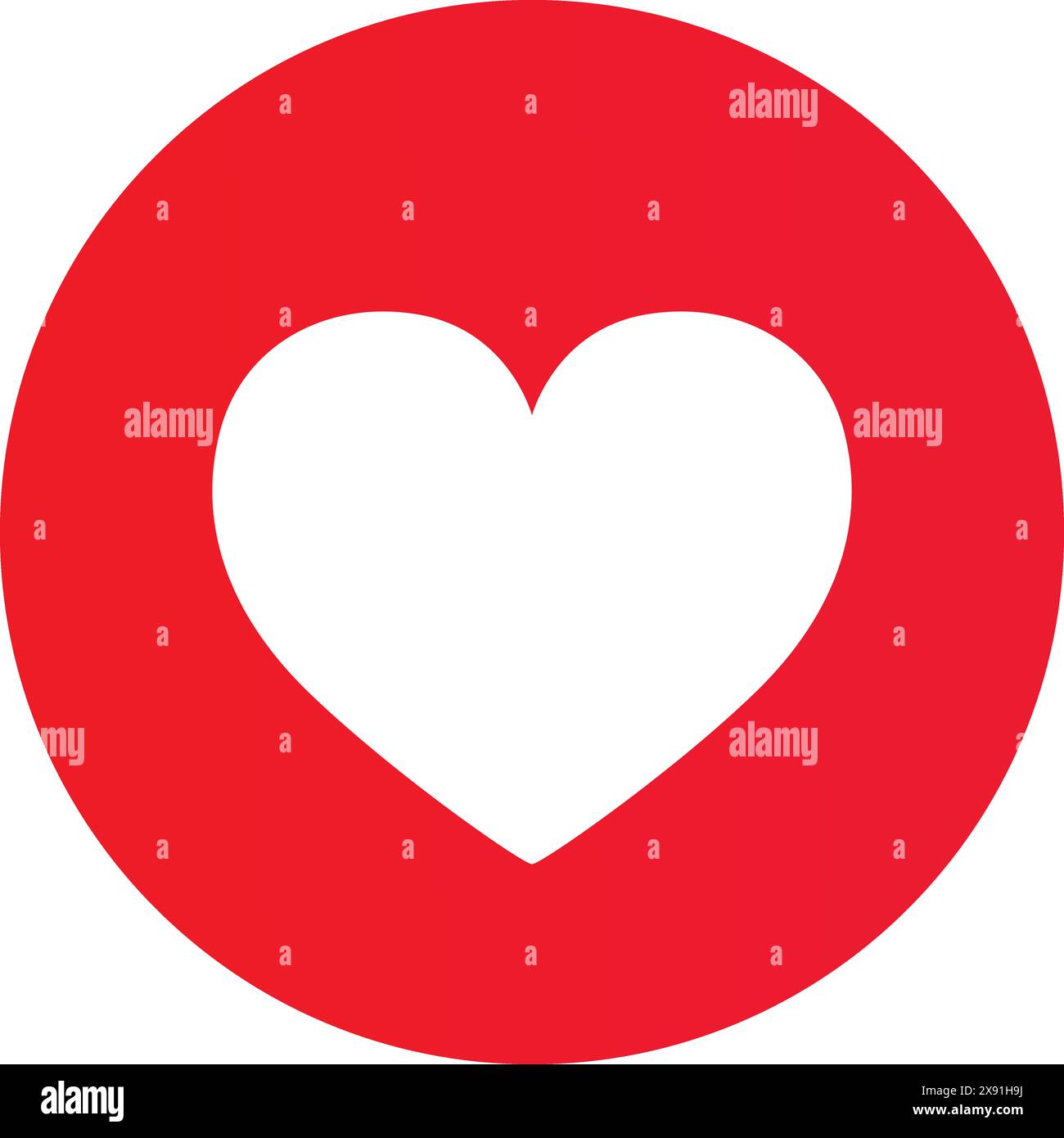 Heart Symbol in Red Circle, Love sign, Social media icons, Red heart ...