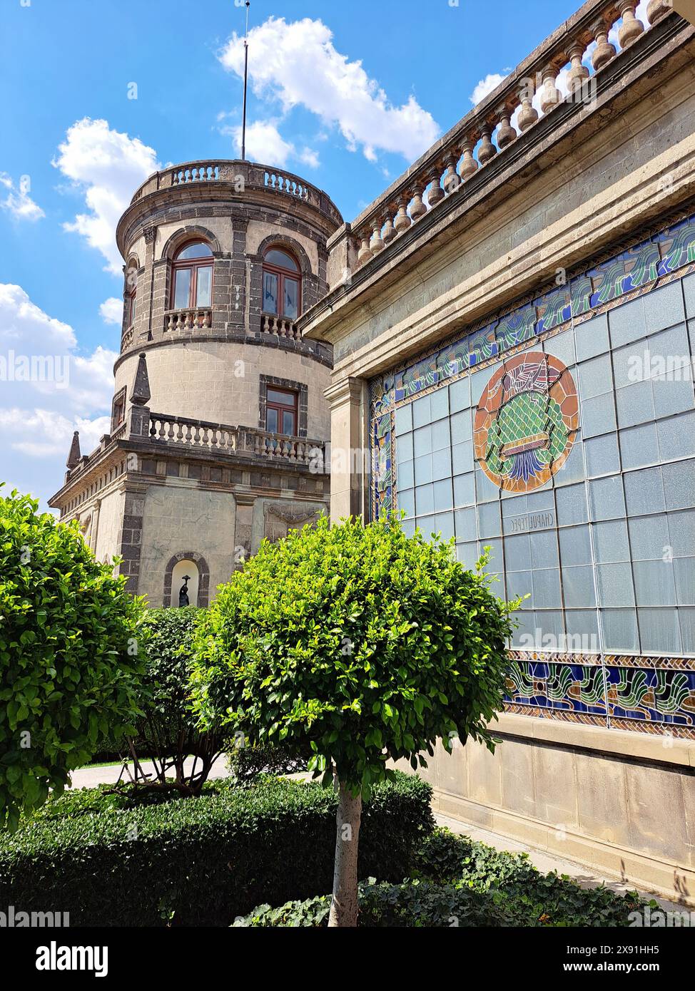 Mexico City, Mexico - Aug 9 2023: Stained glass windows of Greek ...