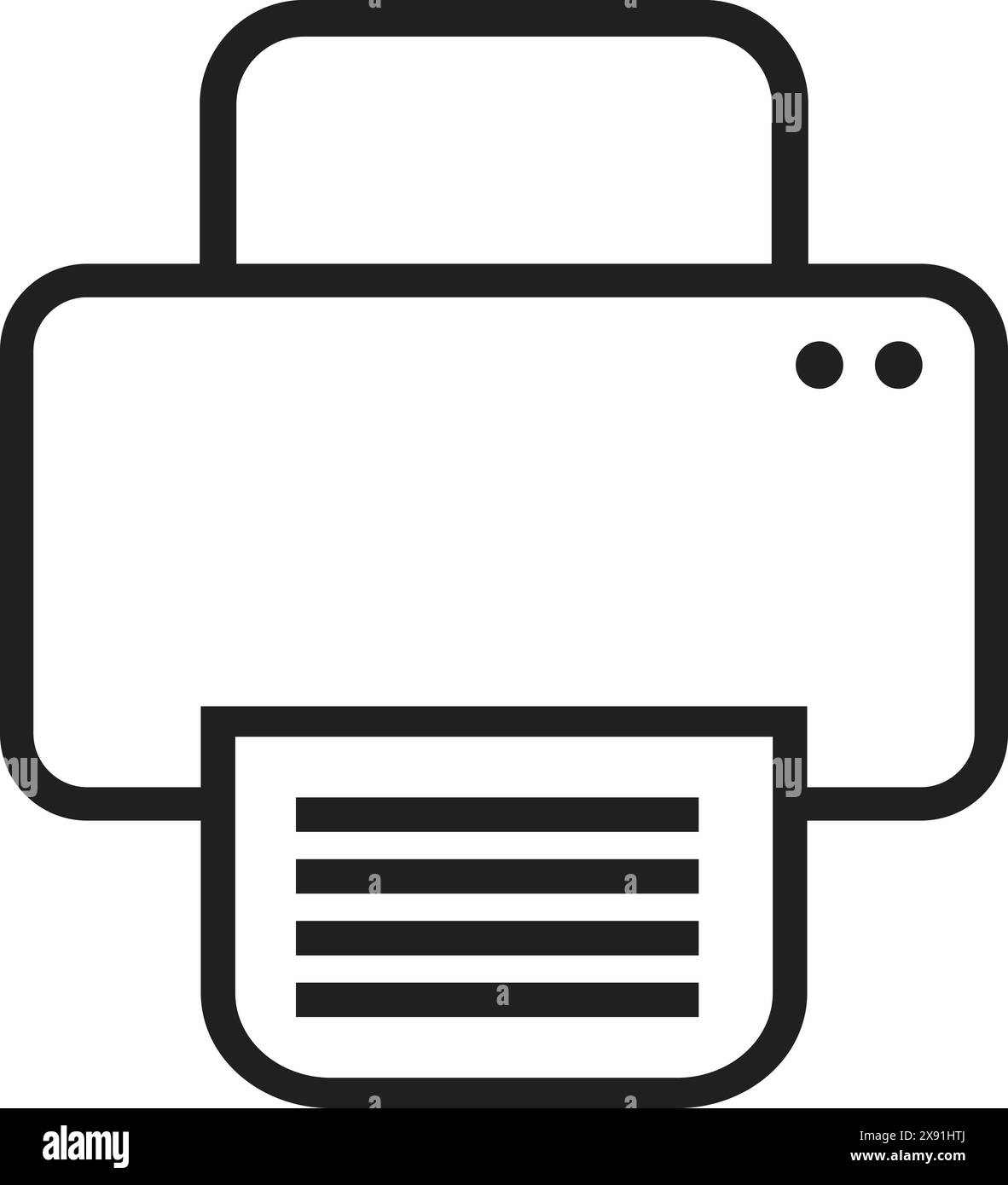 Printer icon, fax sign, Printer outline vector Stock Vector Image & Art ...