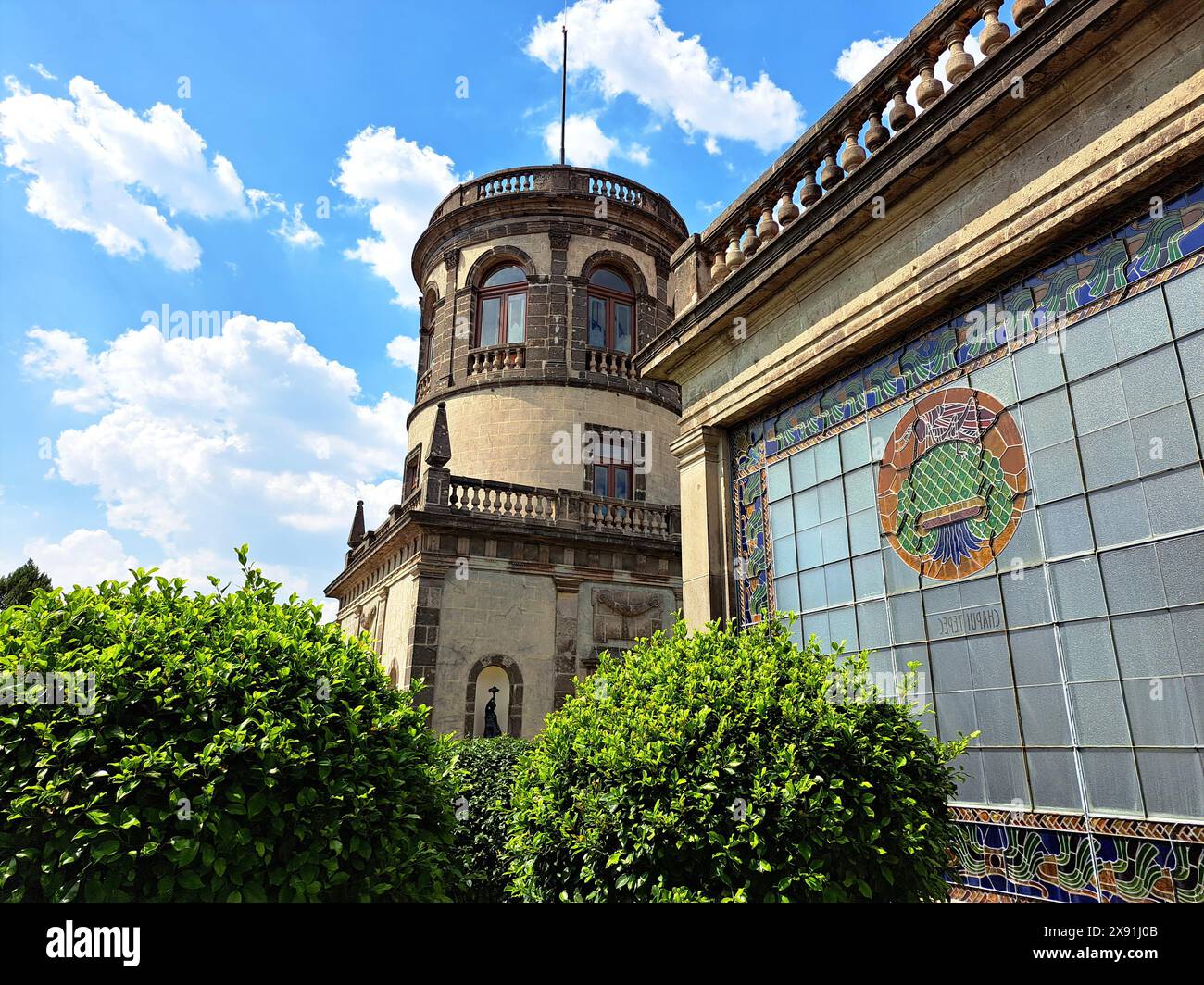 Mexico City, Mexico - Aug 9 2023: Stained glass windows of Greek ...