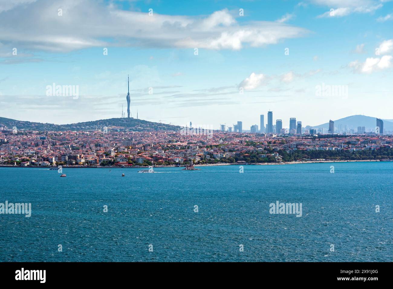 Istanbul city and Camlica hill in Turkey Stock Photo - Alamy