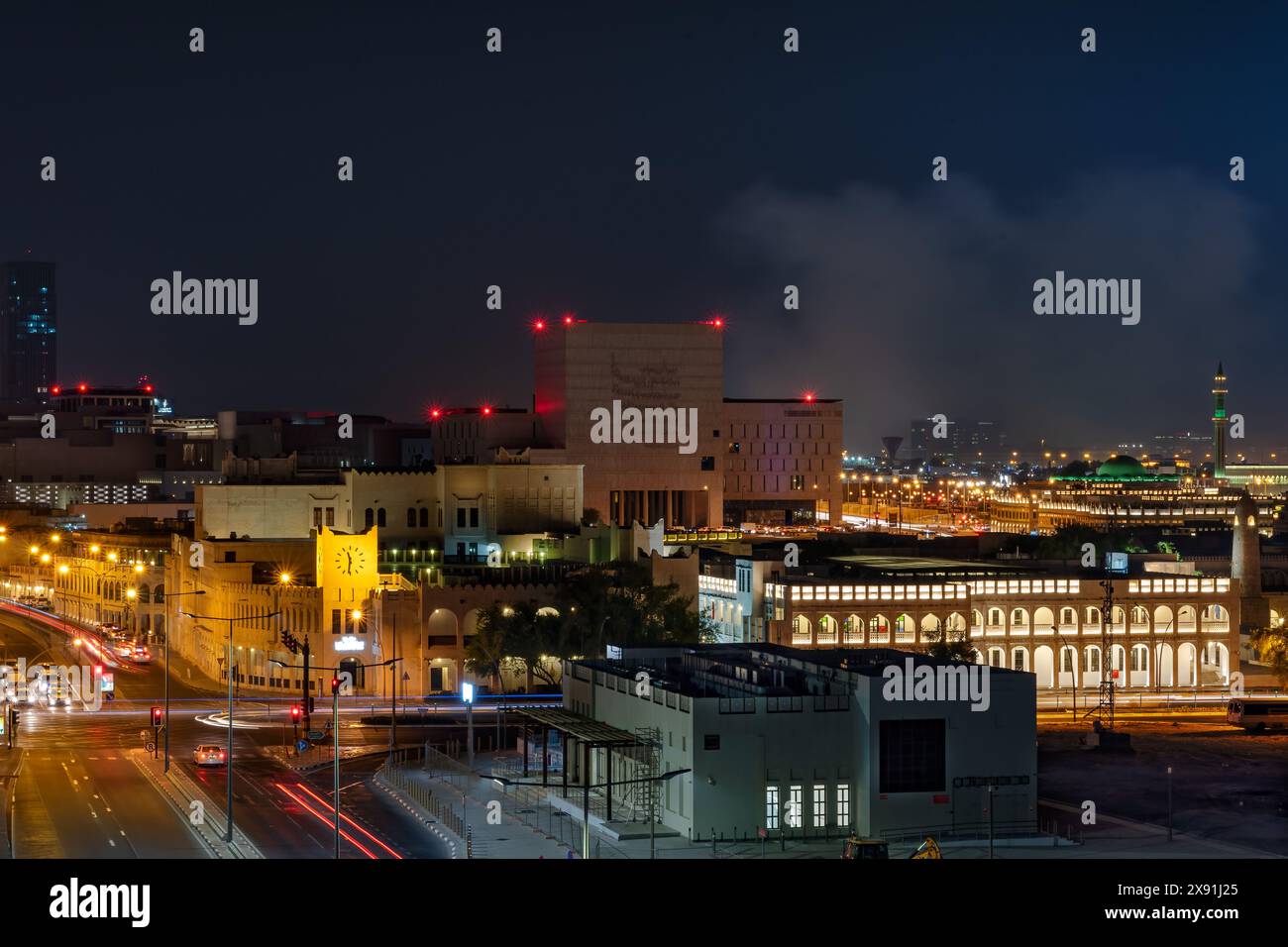Aerial view of Msheireb Downtown Doha and Gold souq Doha Qatar Stock ...