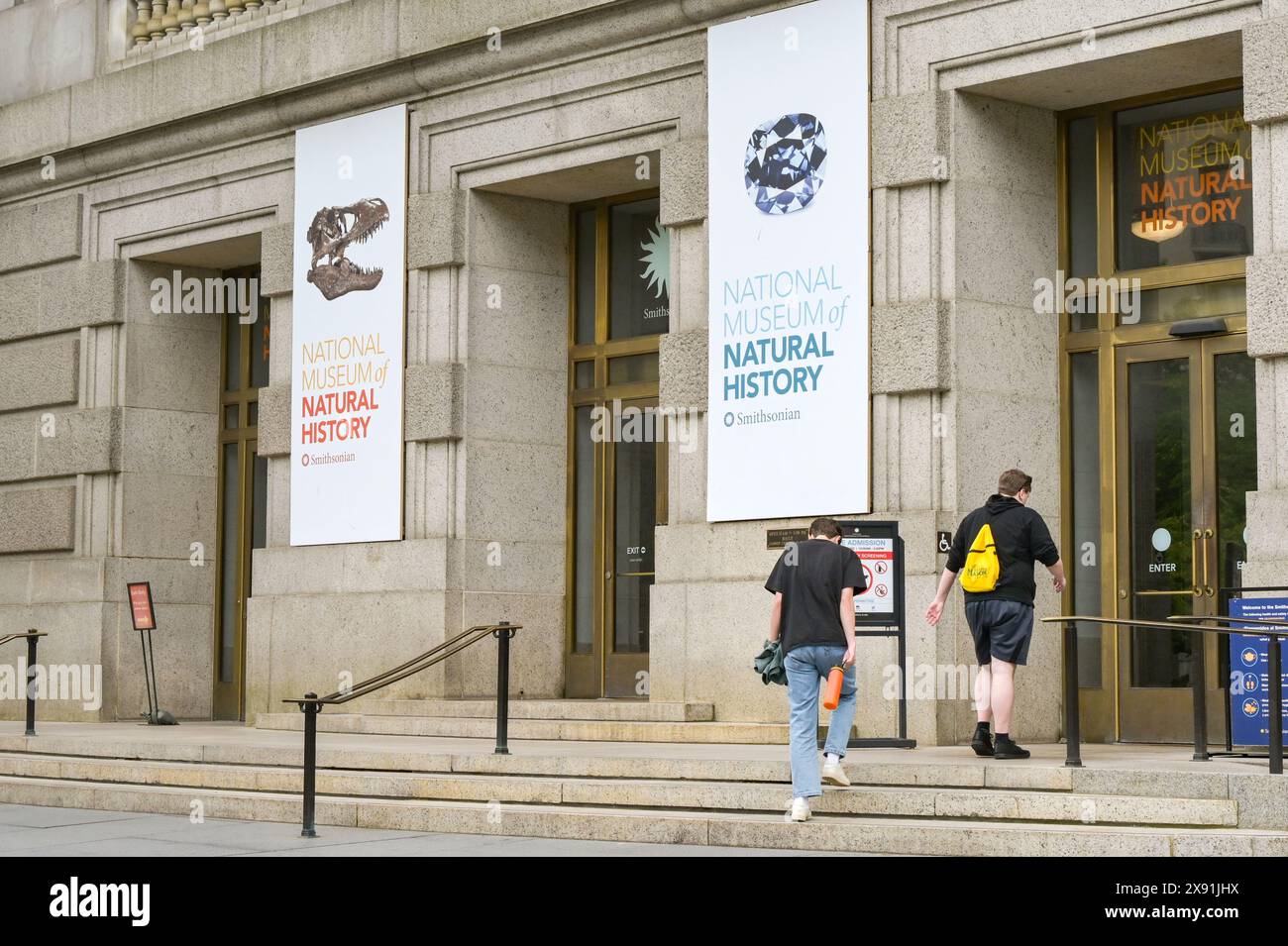 Washington DC, USA - 3 May 2024: People entering the Smithsonian Institute National Museum of ...