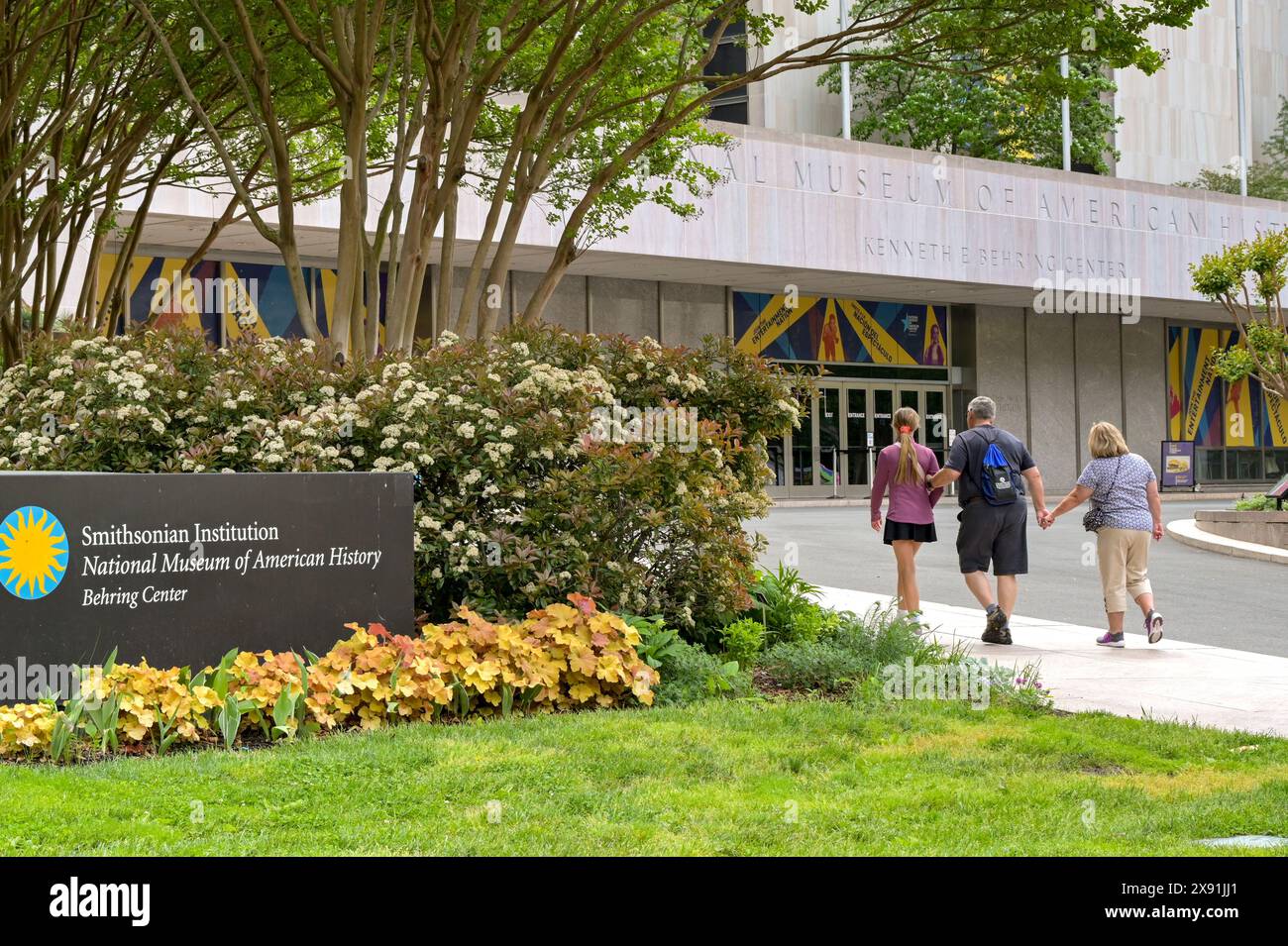 Washington DC, USA - 3 May 2024: People entering the Smithsonian Institute National Museum of ...