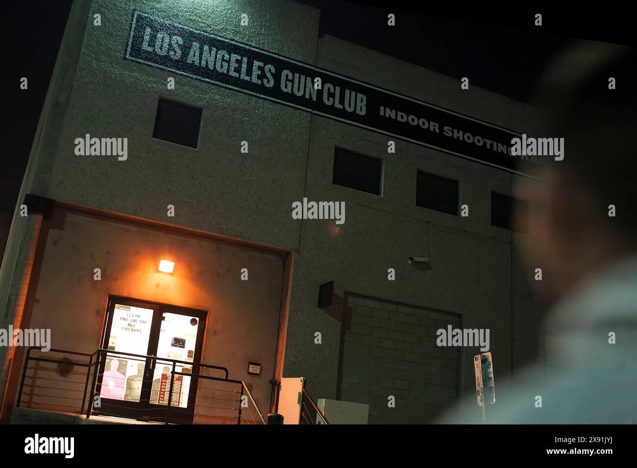 Los Angeles gun club downtown Los Angeles, several hundred hand guns ...