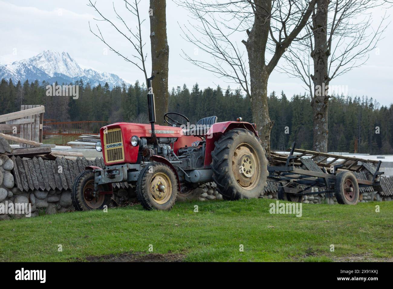 ZAKOPANE, POLAND - APRIL 28, 2023: Ancient Ursus C330 tractor in High ...