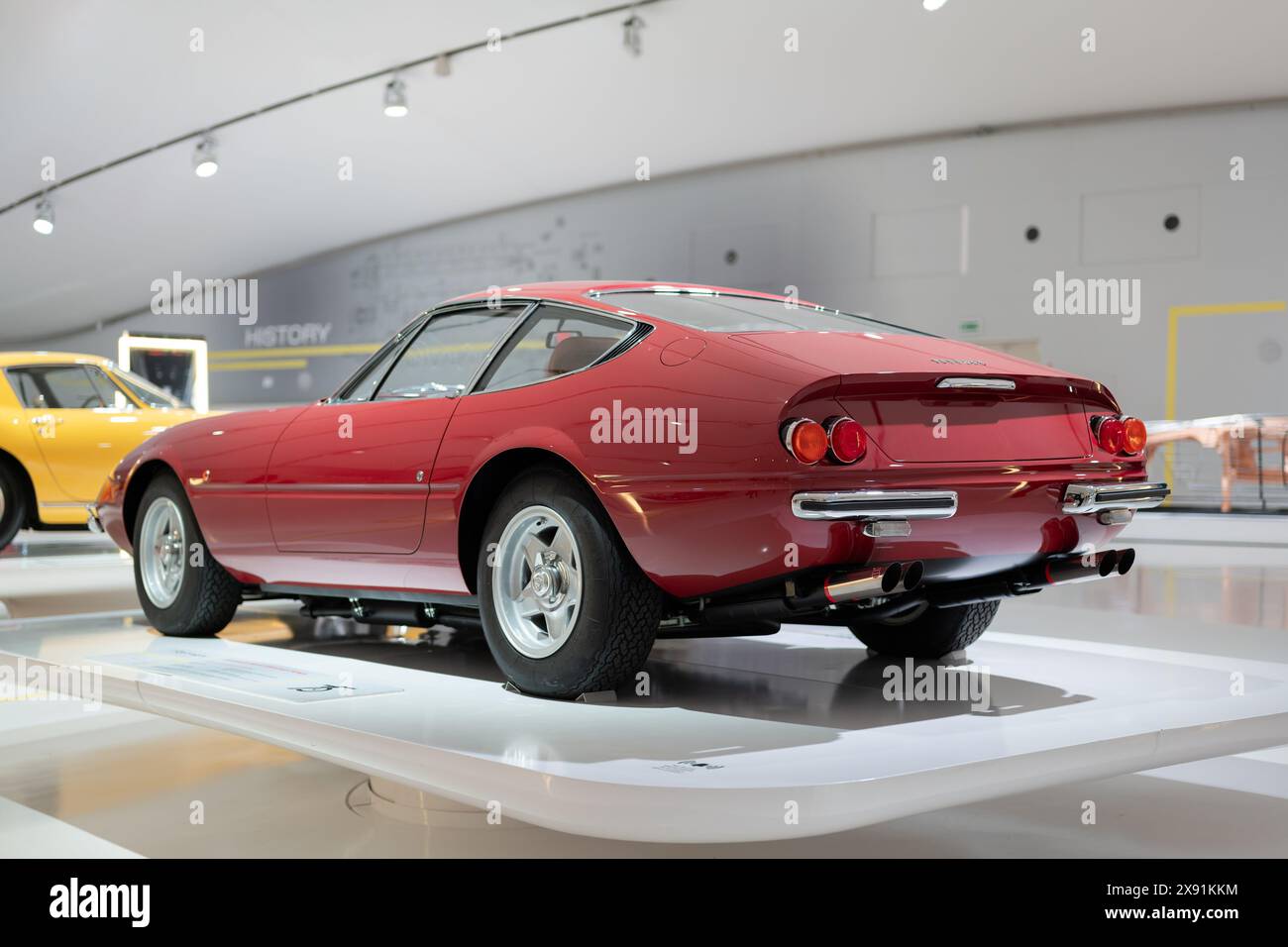 MODENA, ITALY - APRIL 21, 2022: Red Ferrari 365 GTB4 Daytona vintage ...