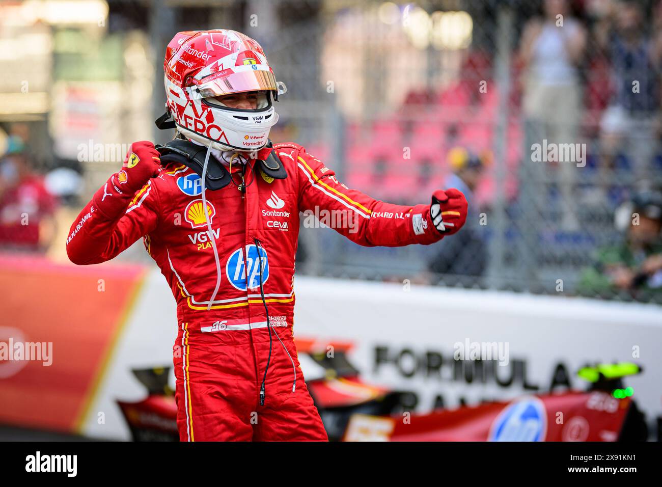 Monaco, Monaco. 26th May, 2024. Scuderia Ferrari's Monegasque driver ...