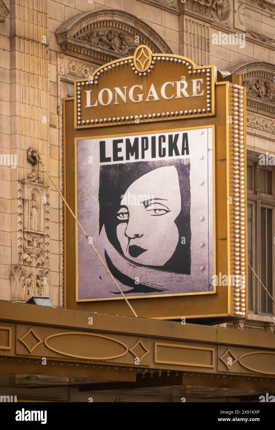 Lempicka theatre sign in Broadway theater district in Manhattan NYC ...
