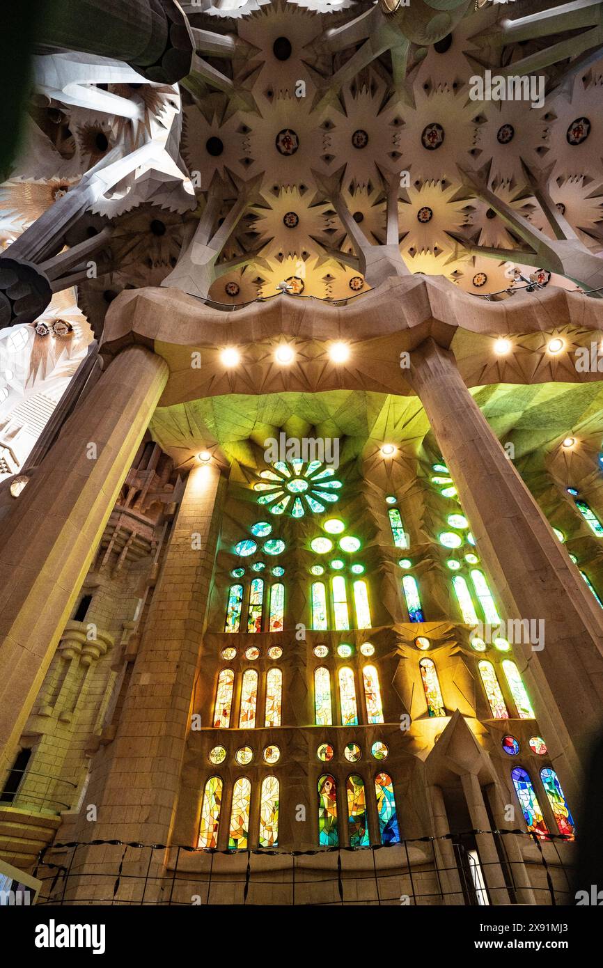 Sagrada Familia, a church, basilica, designed by Antonio Gaudi, in ...