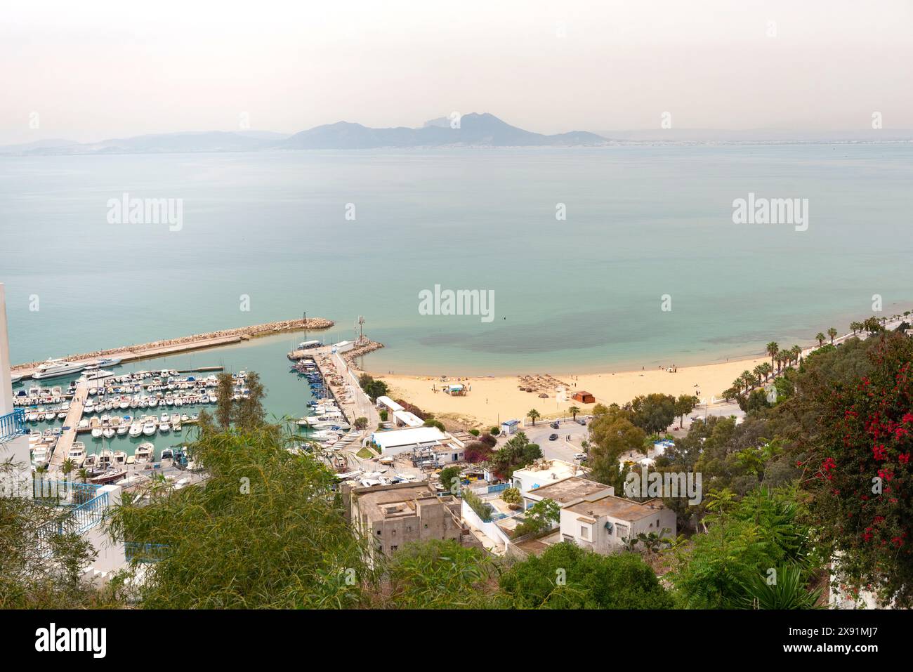 May 17th 2024. Sidi Bou Said, Tunisia. Scenic view of Sidi Bou Said ...