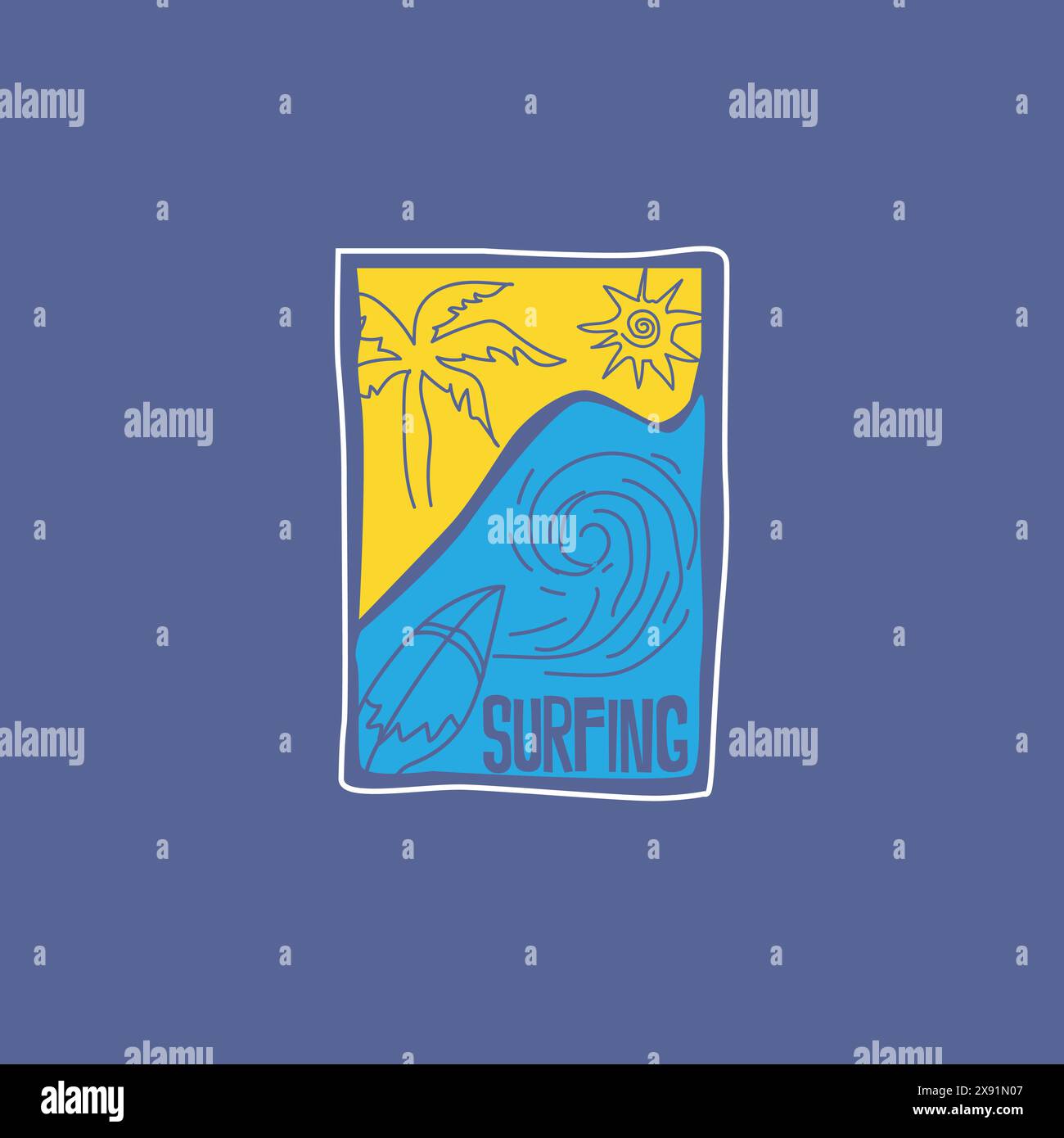 surfing summer beach graphic tee Stock Vector Image & Art - Alamy