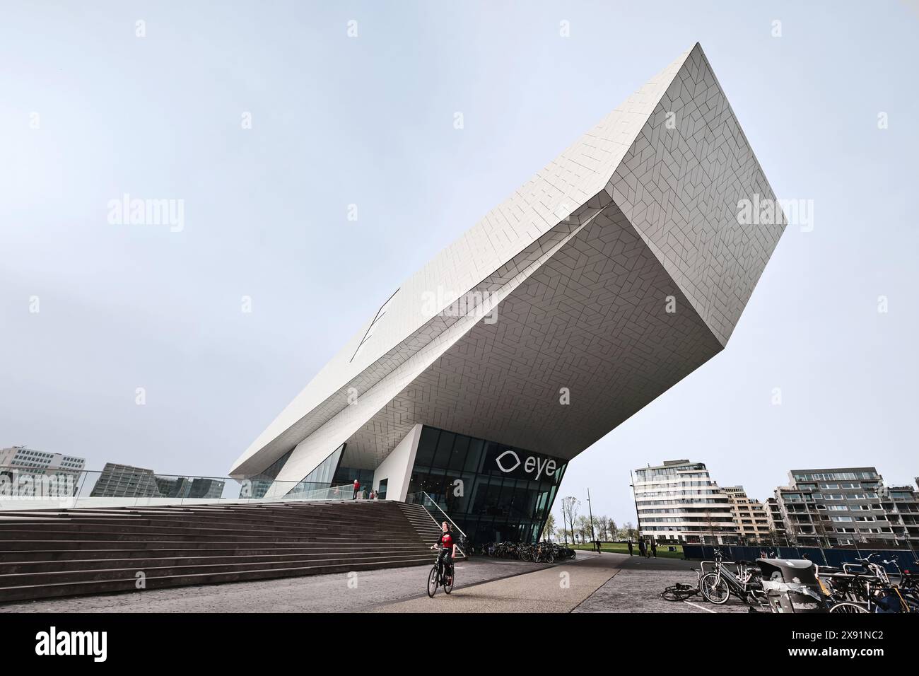 Netherlands, Amsterdam - April 10, 2024: The futuristic building shape ...