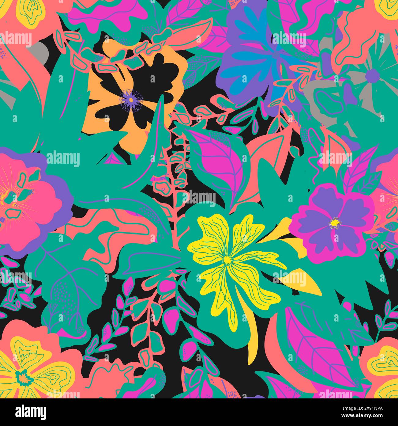 Vector seamless overlapping pattern Stock Vector Image & Art - Alamy