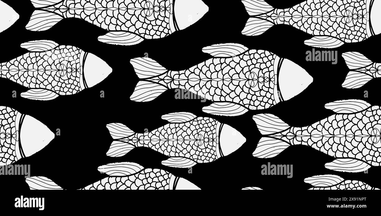 Vector seamless overlapping pattern Stock Vector Image & Art - Alamy
