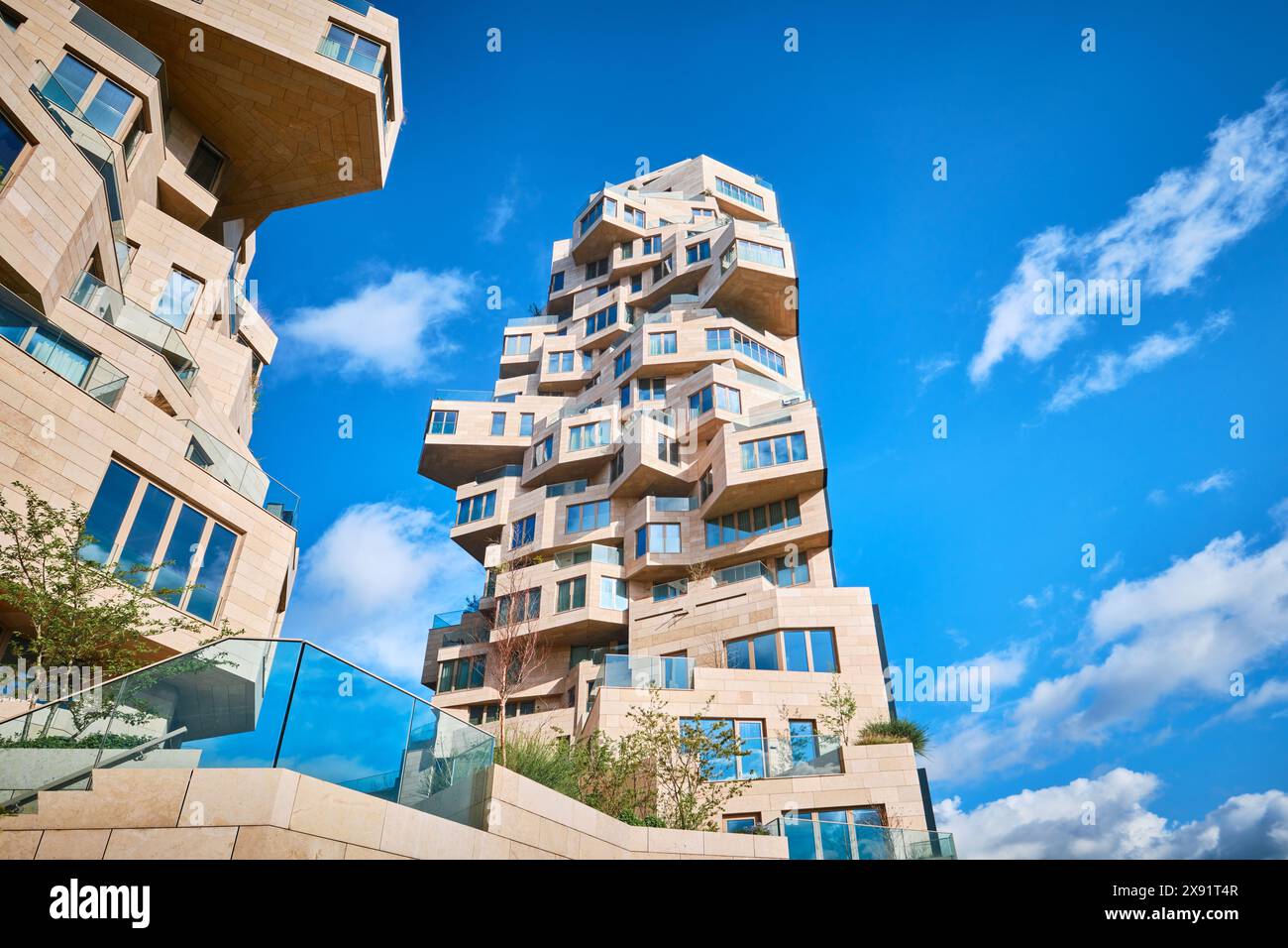 Netherlands, Amsterdam - April 10, 2024: Iconic residential towers ...