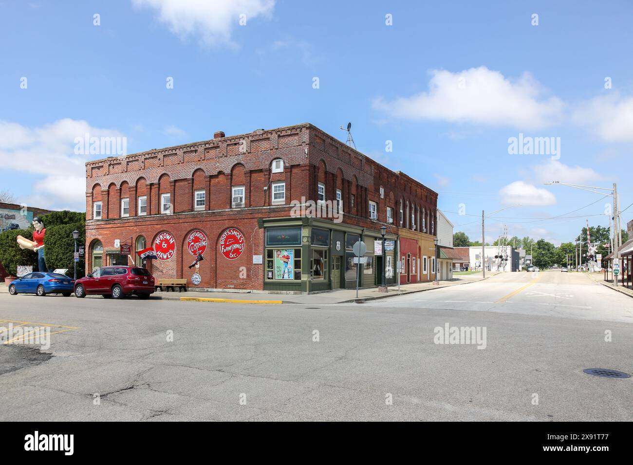 Downtown Atlanta, Illinois Stock Photo - Alamy