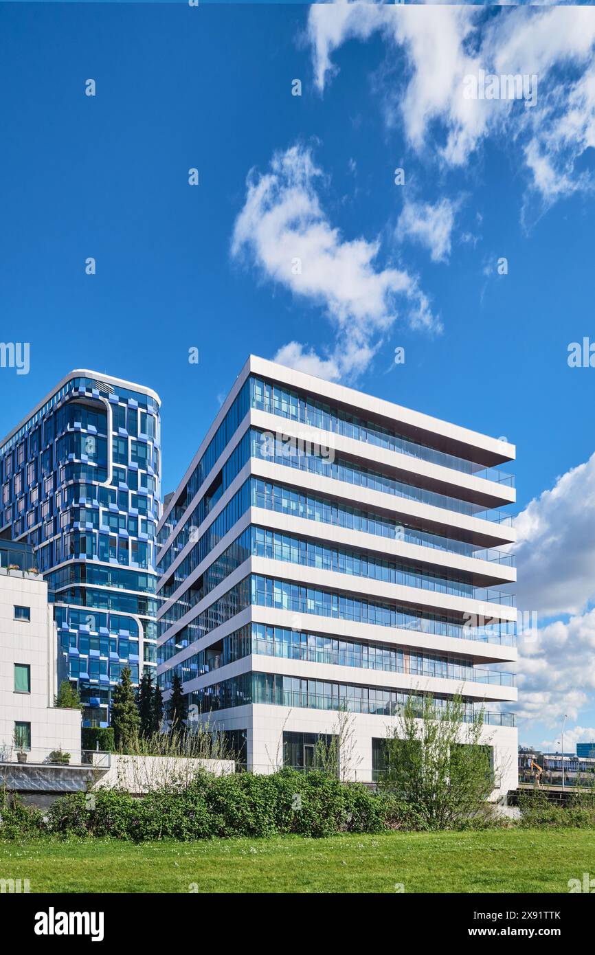 Netherlands, Amsterdam - April 10, 2024: Modern office buildings in ...