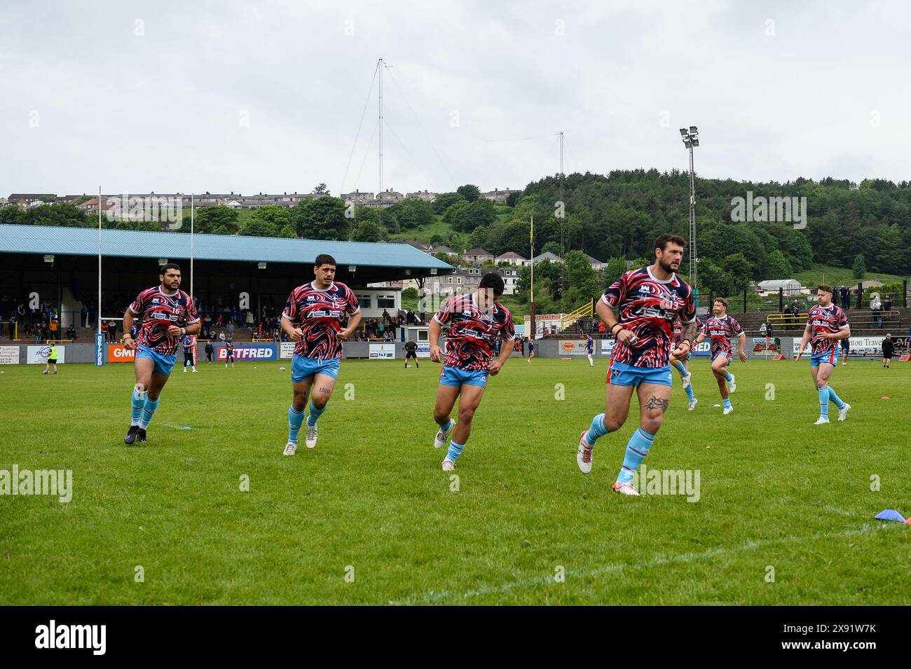 Whitehaven, England - 26h May 2024 - Wakefield Trinity squad during the ...