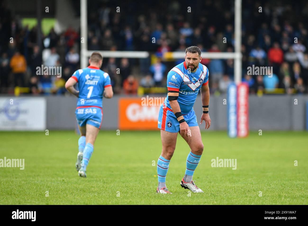 Whitehaven, England - 26h May 2024 - Wakefield Trinity's Josh Bowden ...