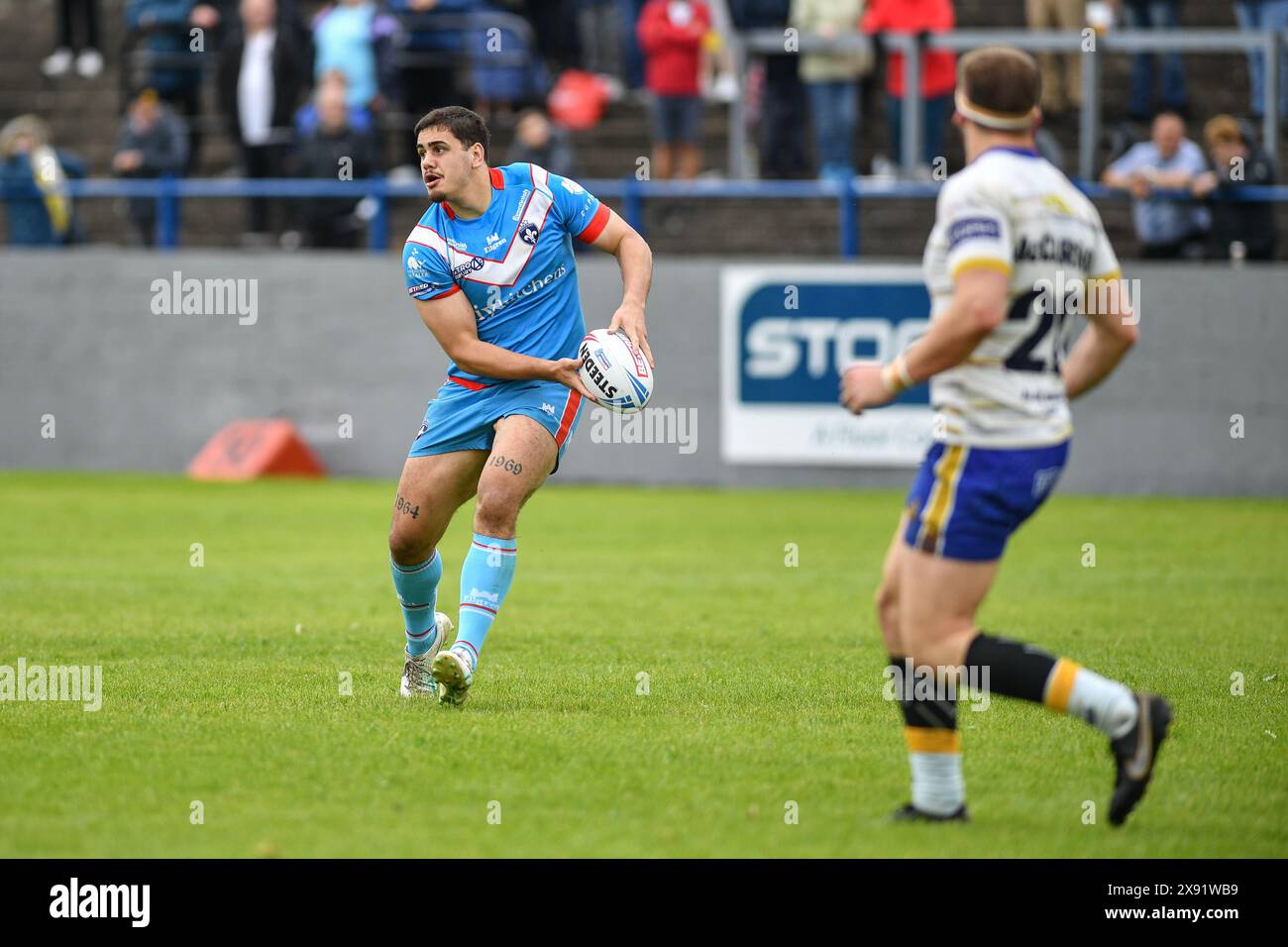 Whitehaven, England - 26h May 2024 -Wakefield Trinity's Caleb Uele ...