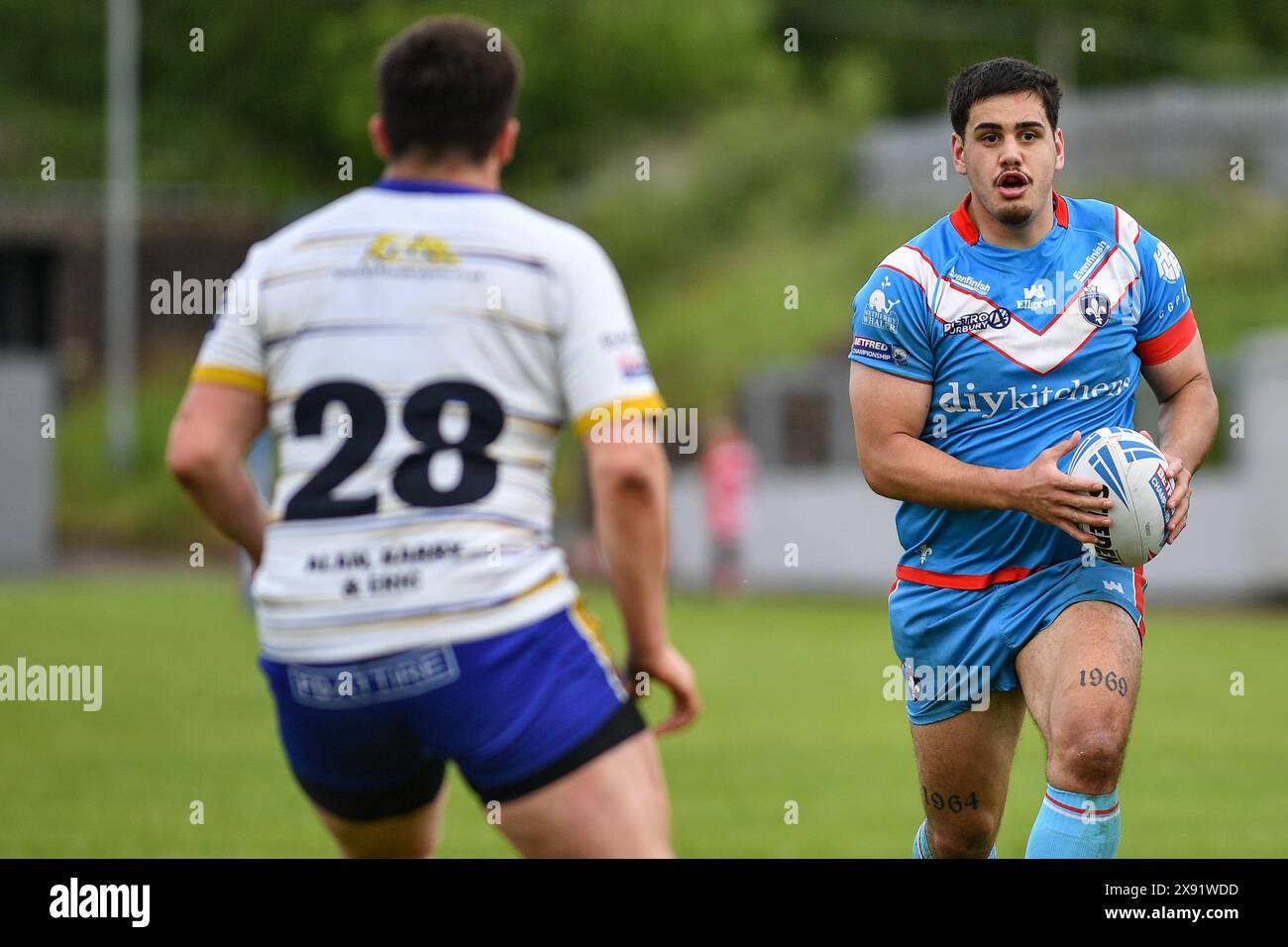 Whitehaven, England - 26h May 2024 - Wakefield Trinity's Caleb Uele in ...