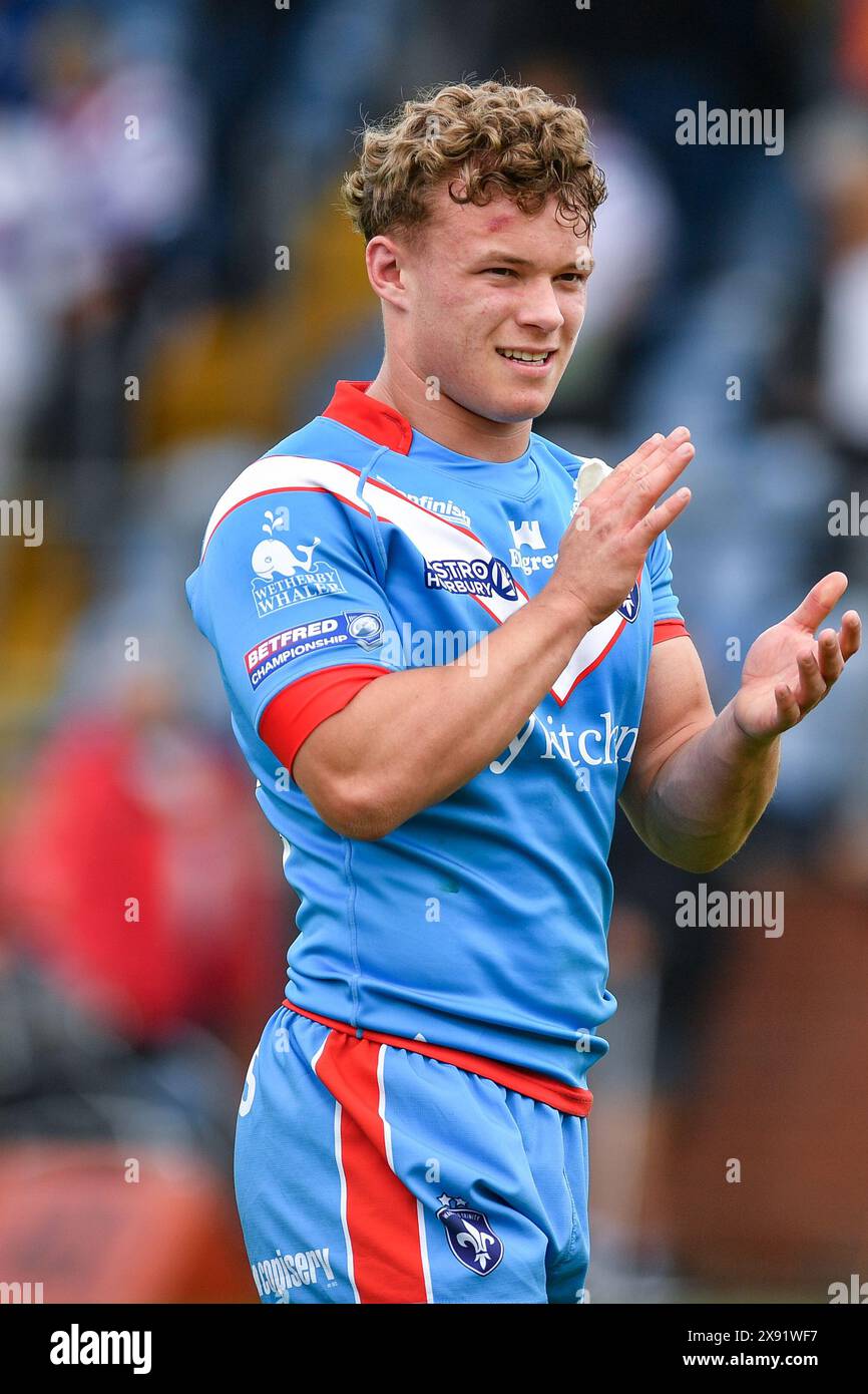 Whitehaven, England - 26h May 2024 - Wakefield Trinity's Harvey Smith. Rugby League Betfred ...