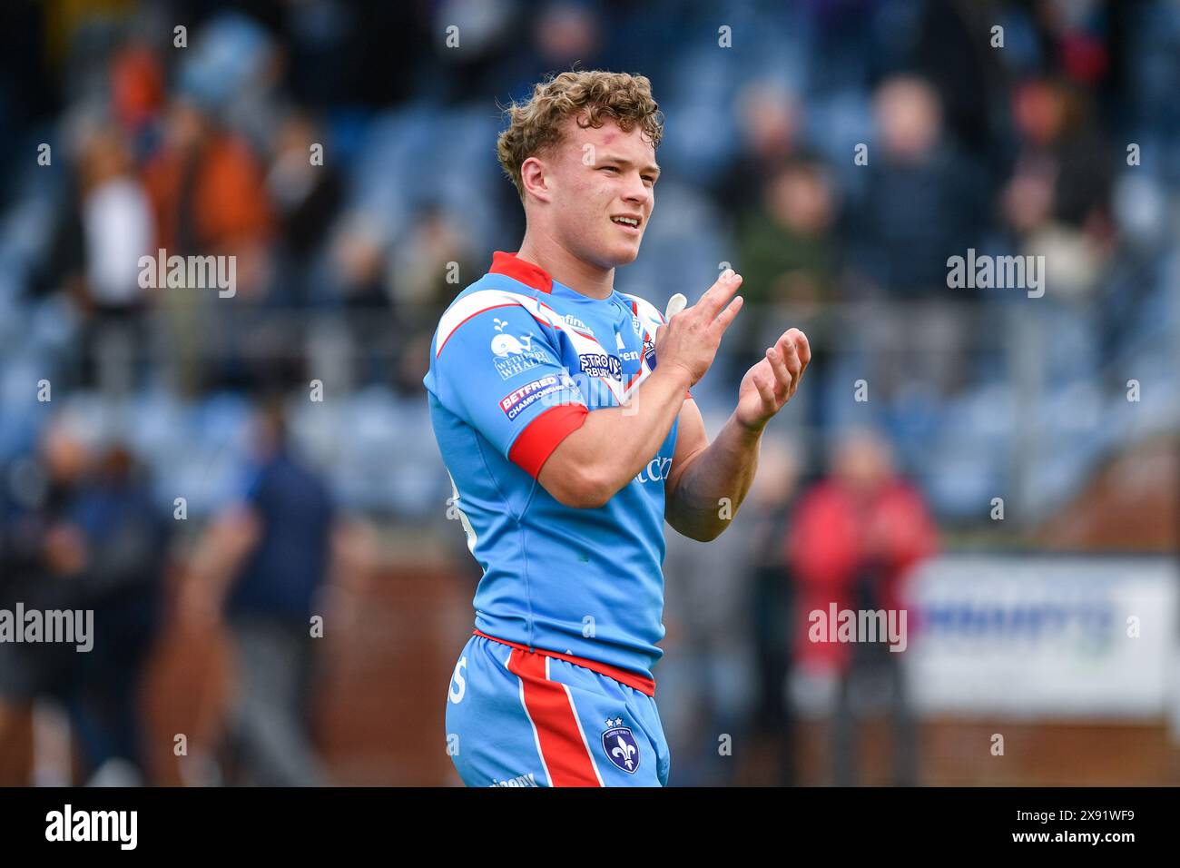 Whitehaven, England - 26h May 2024 - Wakefield Trinity's Harvey Smith. Rugby League Betfred ...