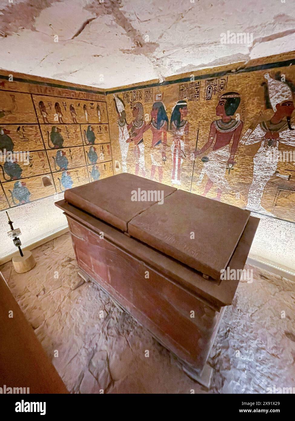 valley of kings, Egypt - July 15, 2023: grave of pharao tut anck amun ...
