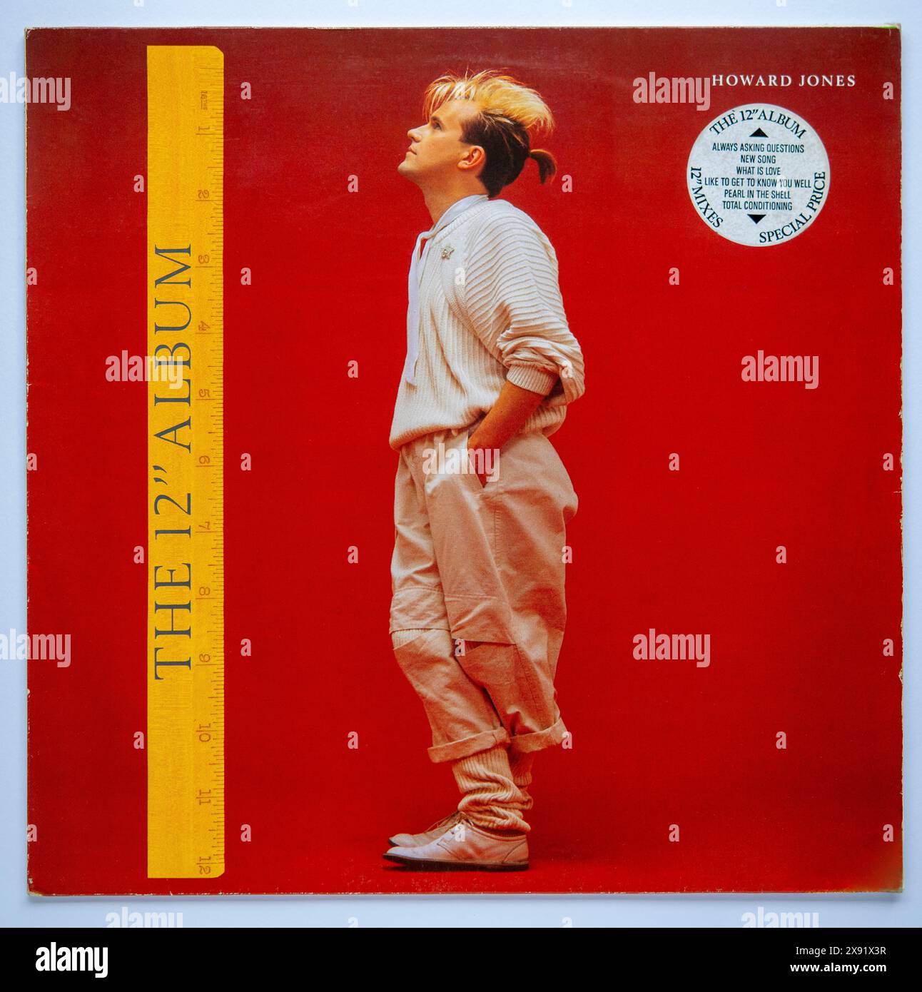 LP cover of The 12" Album, an album of 12 inch remixes by Howard Jones ...
