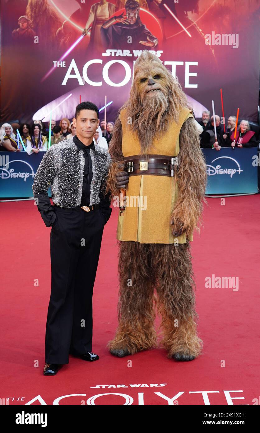 Charlie Barnett attends the UK premiere of Disney+'s The Acolyte at the ...