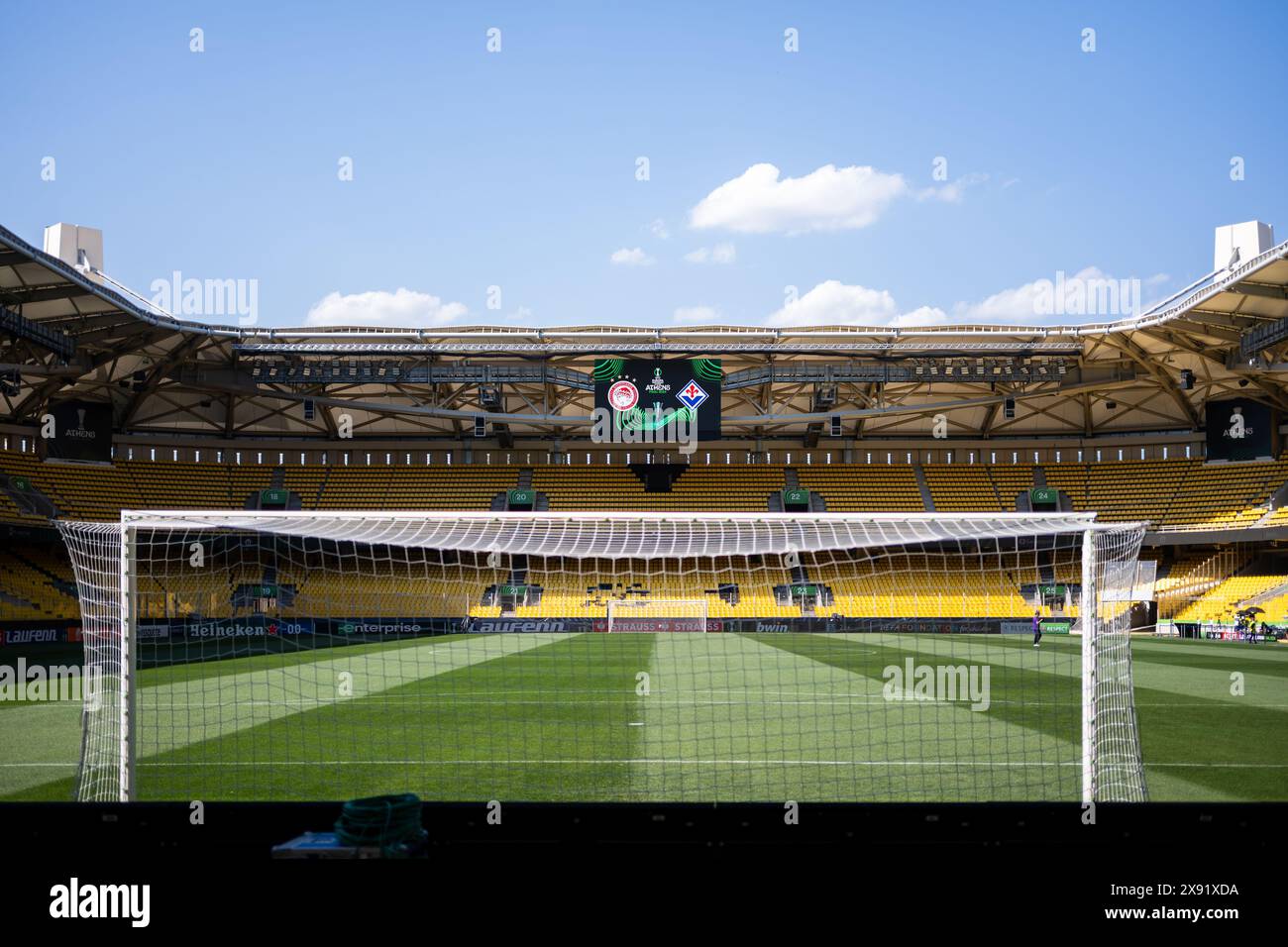 Athens, Greece. 28th May, 2024. The OPAP Arena is ready for the UEFA ...