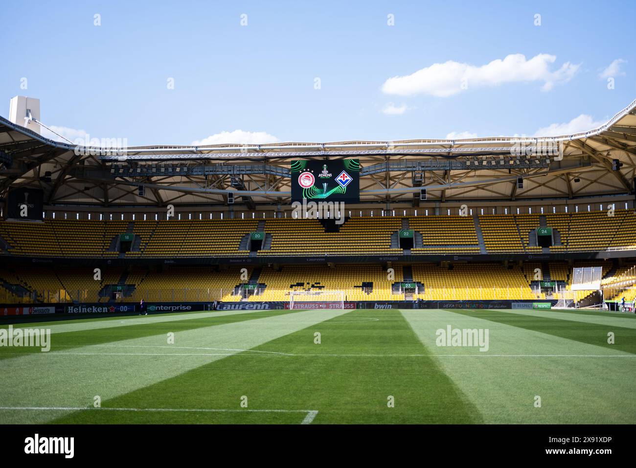 Athens, Greece. 28th May, 2024. The OPAP Arena is ready for the UEFA ...