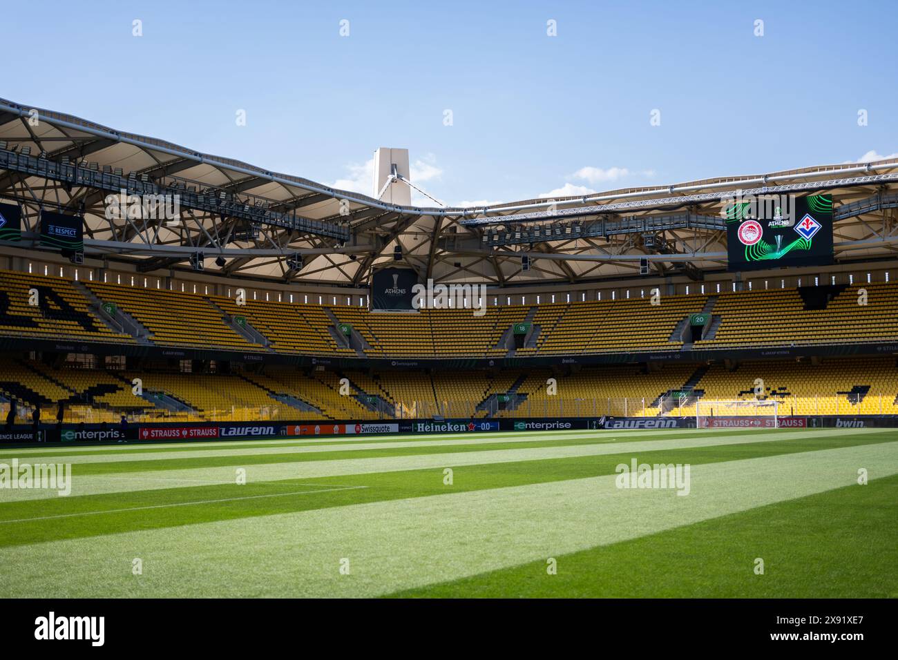 Athens, Greece. 28th May, 2024. The OPAP Arena is ready for the UEFA ...
