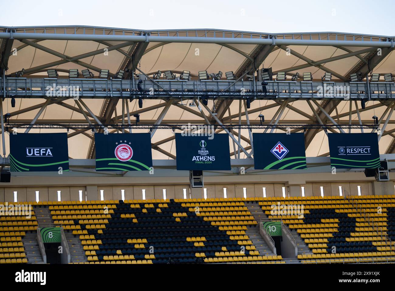 Athens, Greece. 28th May, 2024. The OPAP Arena is ready for the UEFA ...