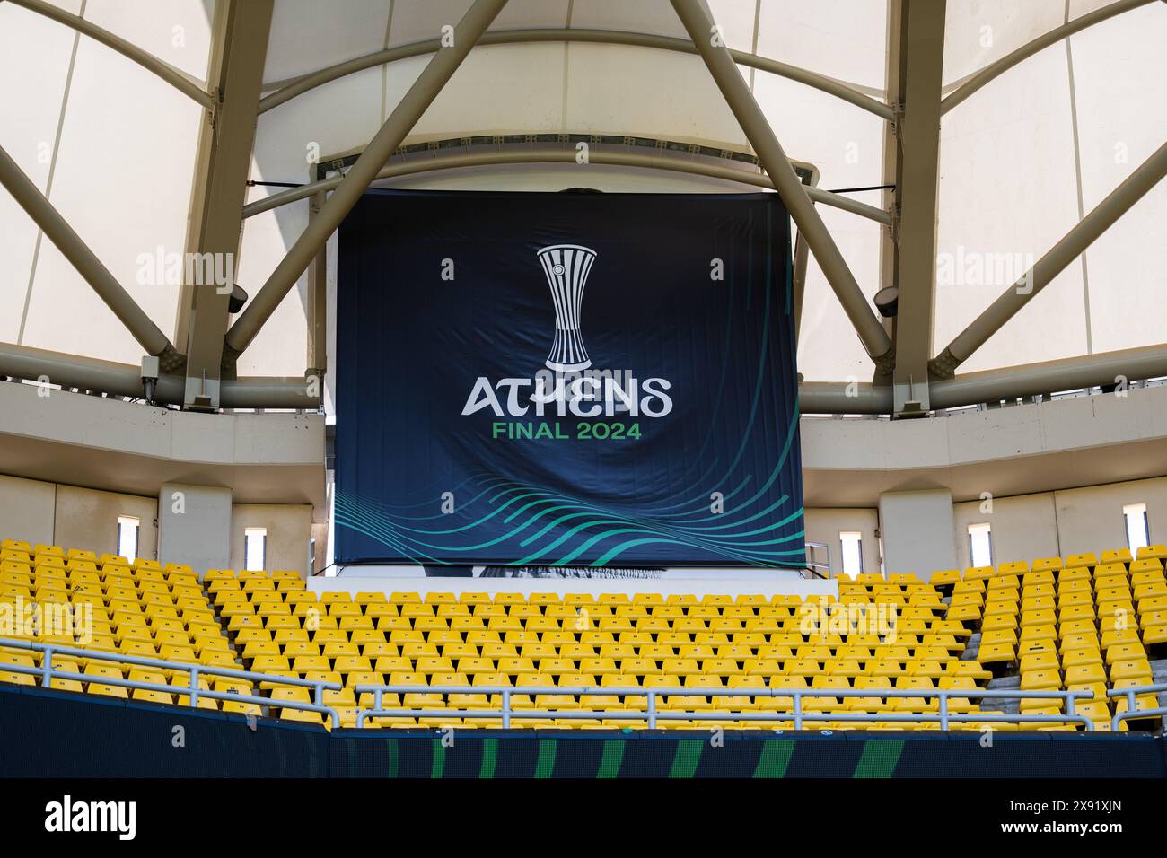 Athens, Greece. 28th May, 2024. The OPAP Arena is ready for the UEFA ...
