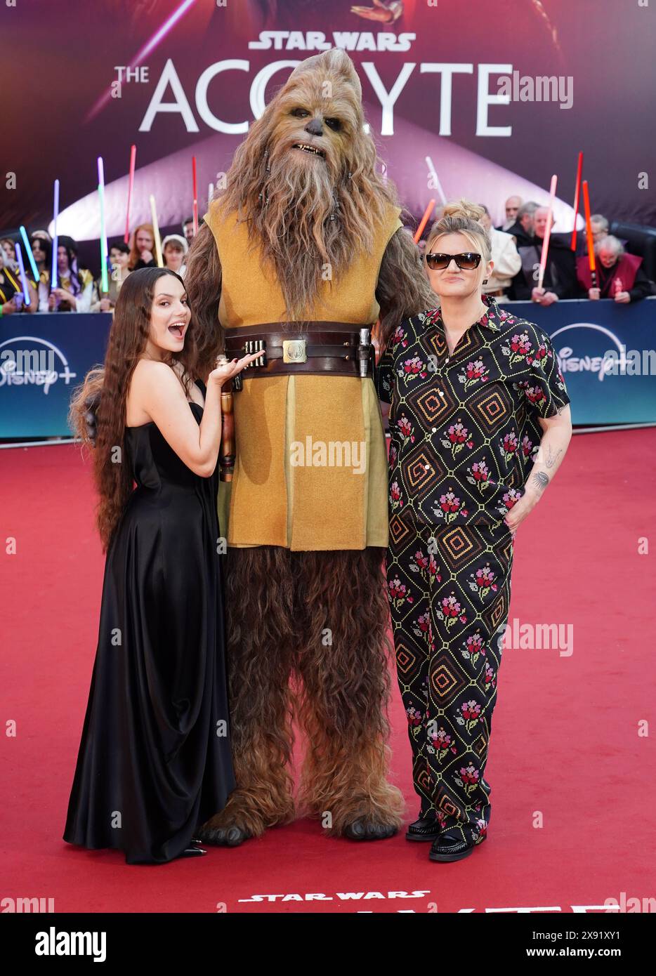 Dafne Keen, Kelnacca, and Leslye Headland attend the UK premiere of ...