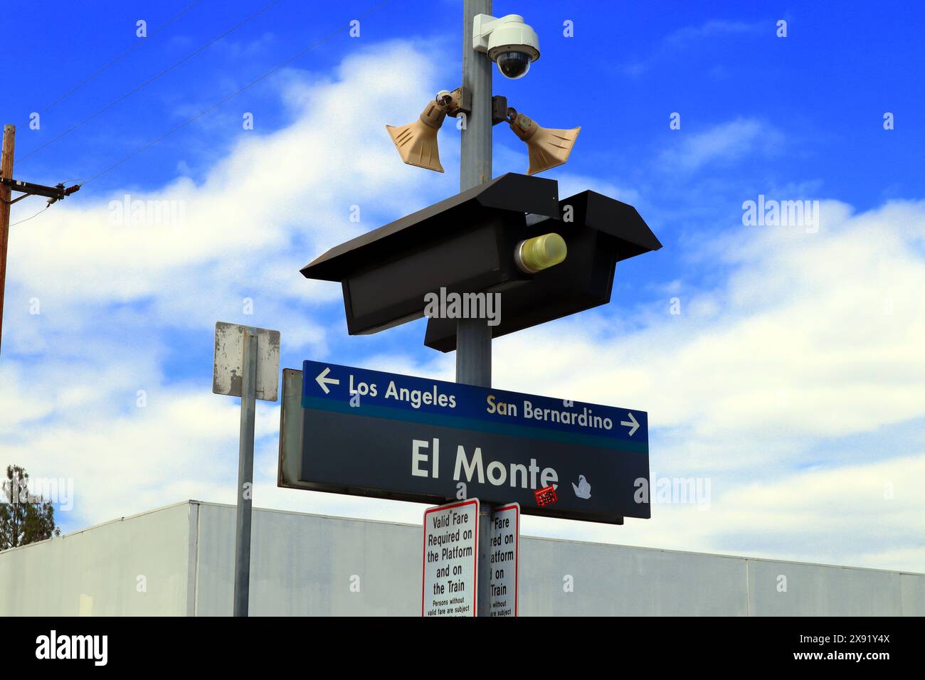 El Monte (LA County), California: El Monte Metrolik Train Station Stock ...