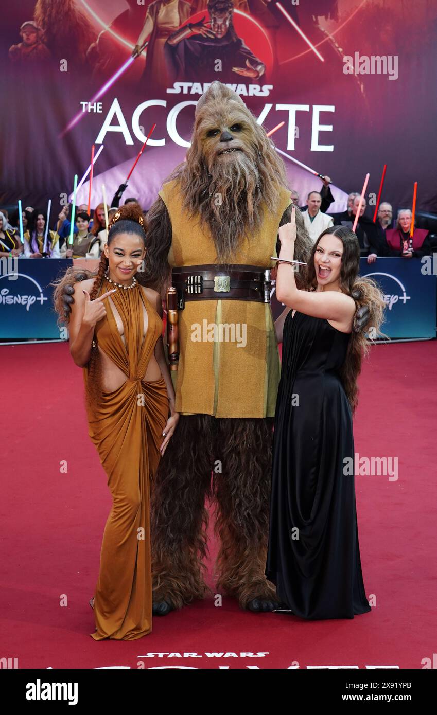 Amandla Stenberg, Kelnacca, and Dafne Keen, attend the UK premiere of ...