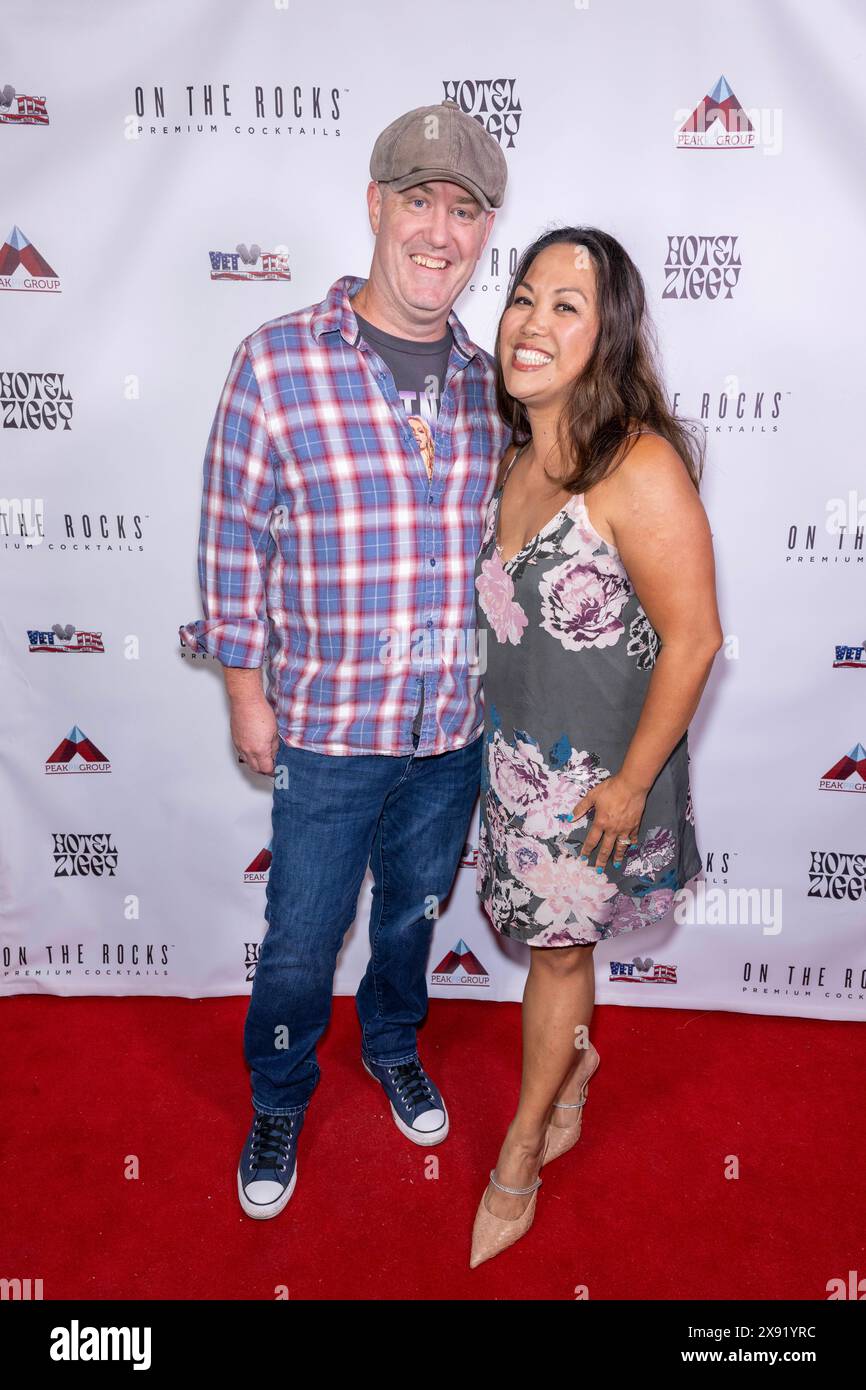 Los Angeles, USA. 27th May, 2024. Comic Chris Kidder with Yvonne Kidde ...