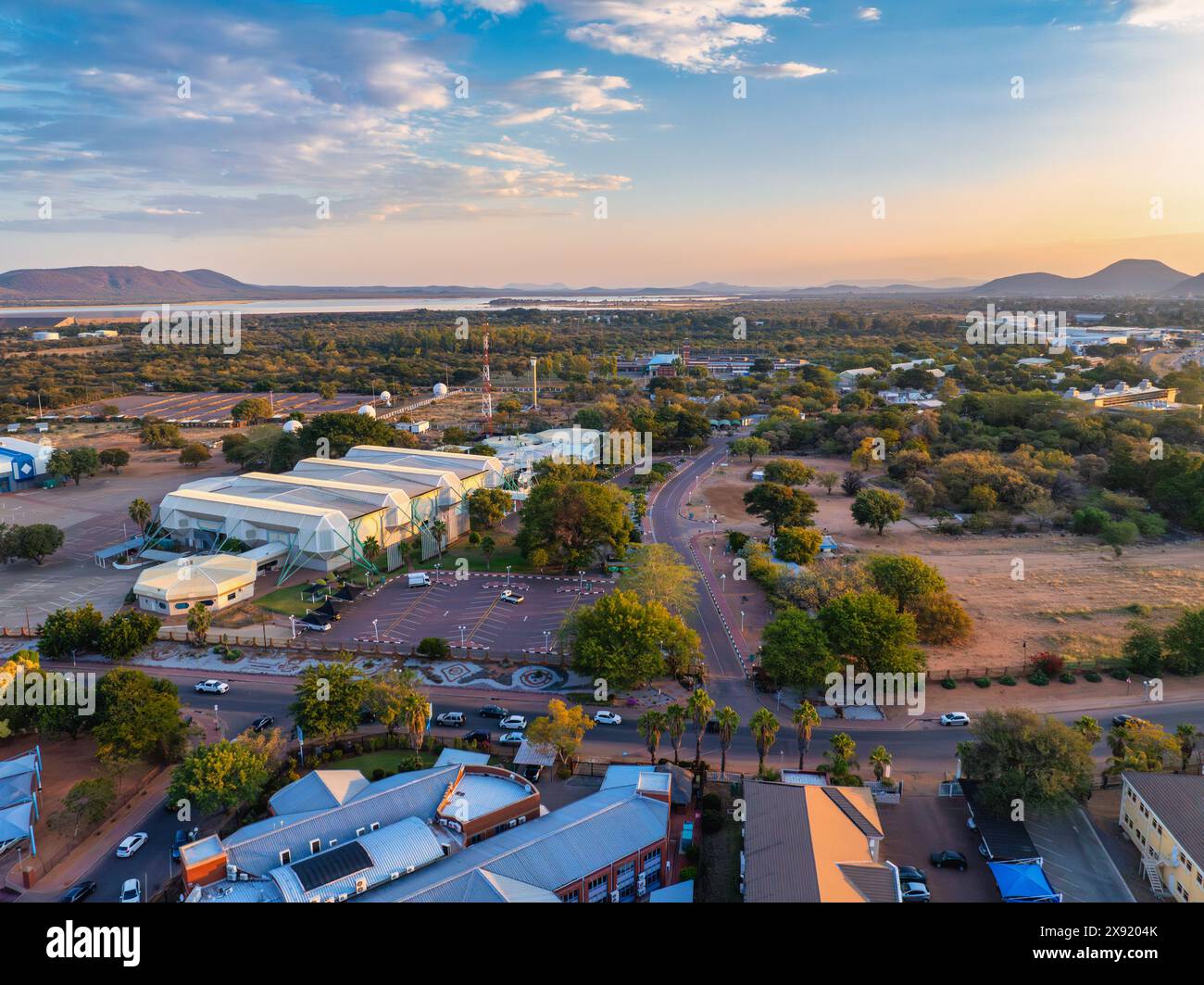 aerial view of Gaborone , fairgrounds area daytime Stock Photo - Alamy