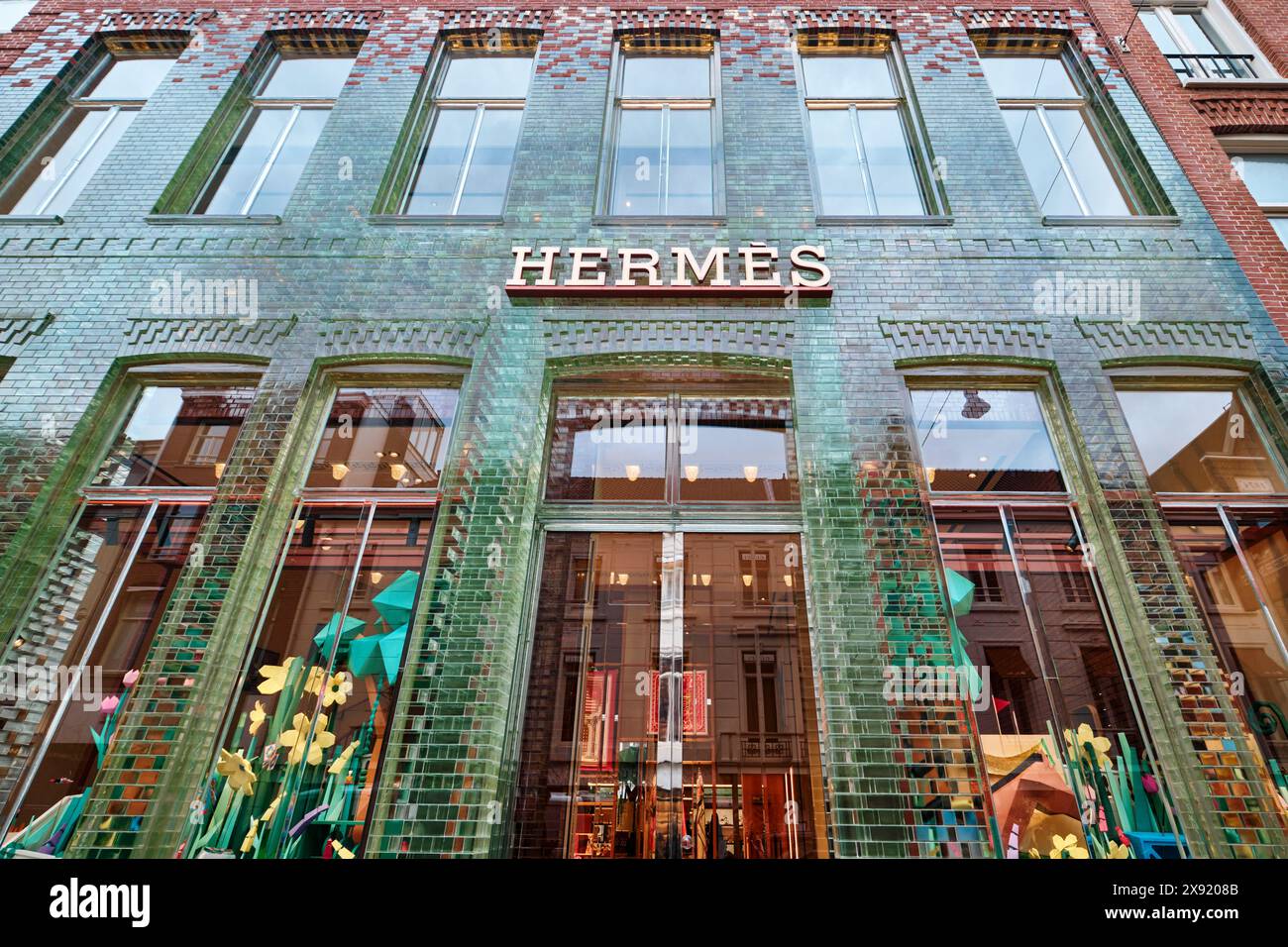 Netherlands, Amsterdam - April 10, 2024: Luxury clothing store Hermes ...