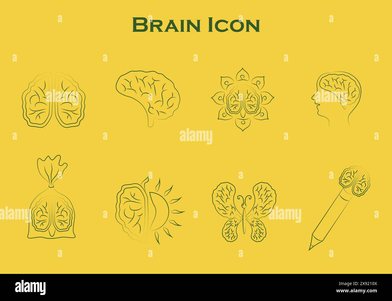 Brain icon hi-res stock photography and images - Alamy
