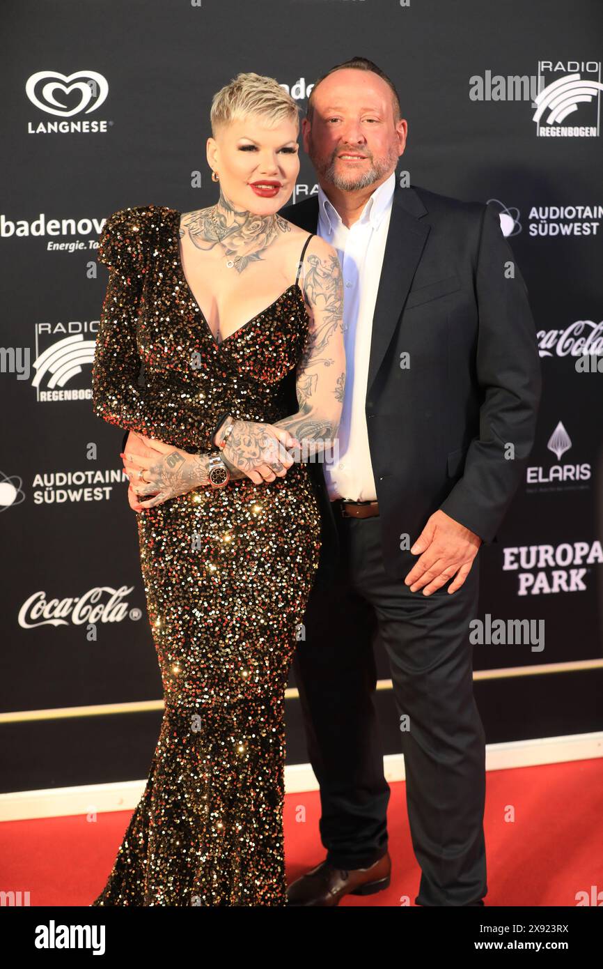 Melanie Müller und Andreas Kunz bei der Verleihung des 24. Radio Regenbogen Award 2024 in der ...