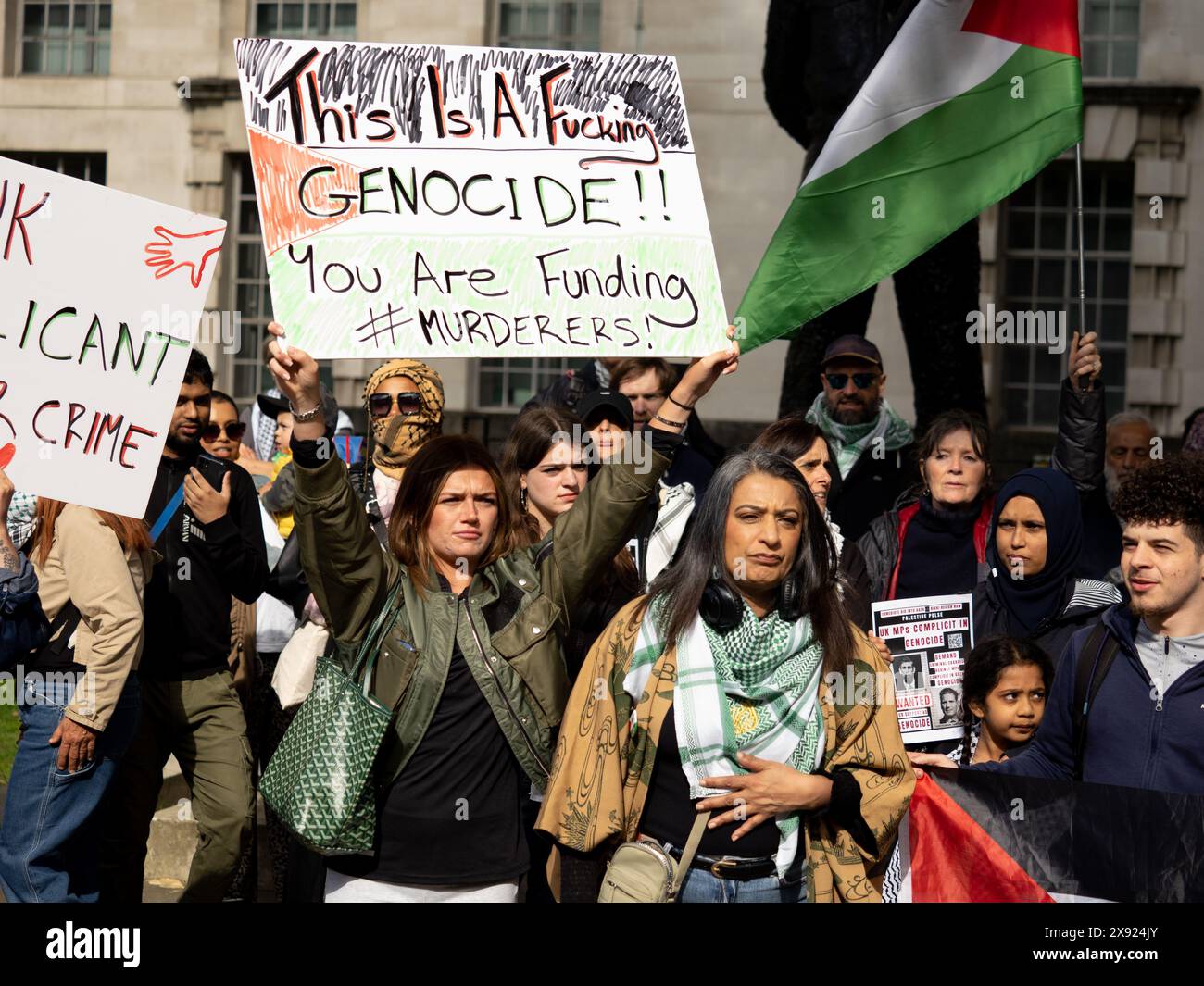 Emergency Pro-Palestine Demonstration for Rafah, Whitehall, London, UK ...