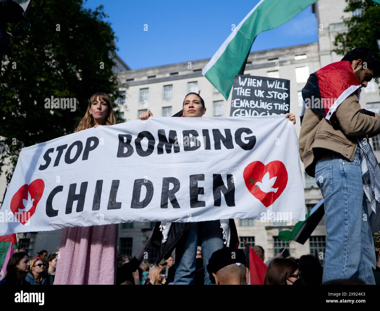 Emergency Pro-Palestine Demonstration for Rafah, Whitehall, London, UK ...