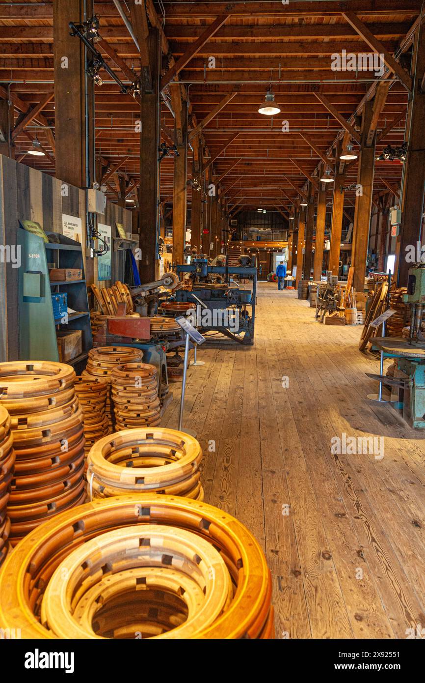 Interior view of the Seine Netloft at the heritage Britannia Shipyard ...