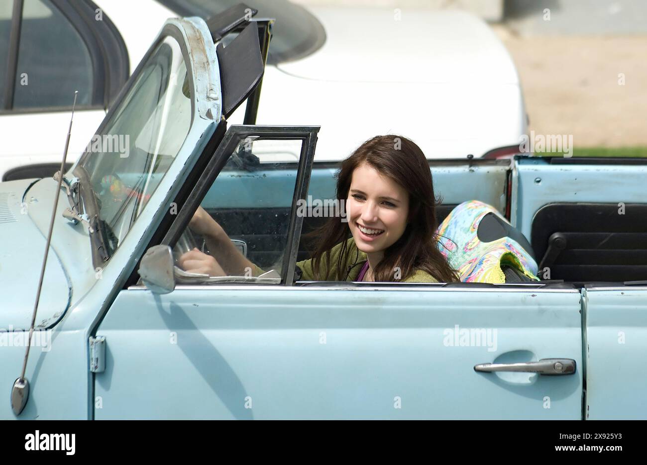 Actress Emma Roberts during the movie set of "Valentine's Day" in Los ...