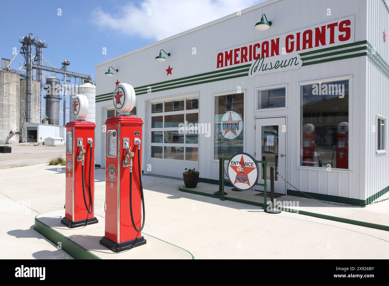 American Giants Museum in Downtown, Atlanta, Illinois Stock Photo - Alamy