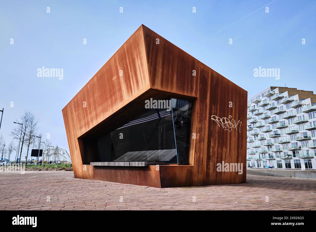 Netherlands, Amsterdam - April 06, 2024: Sluishuis modern residential ...